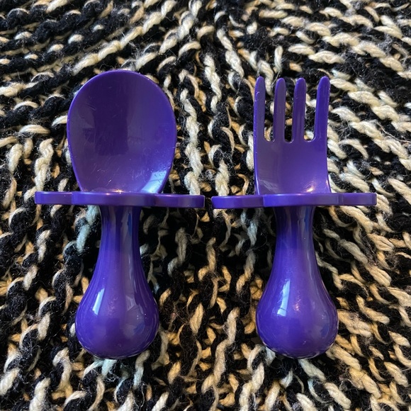 Toys | Grabease Fork Spoon Purple Set | Poshmark